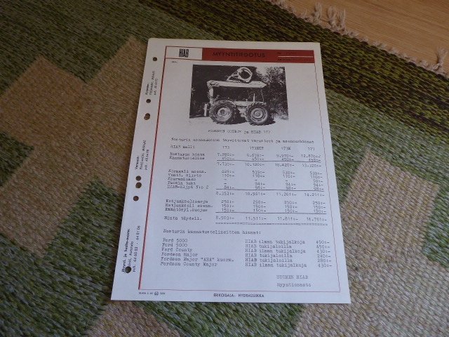 Fordson County och Hiab 177 traktor prislista p.. | Köp på Tradera ...