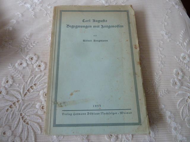 BERGMANN, CARL V., BEGEGNUNGEN MIT ZEITGENOFFEN.. | Köp på Tradera ...