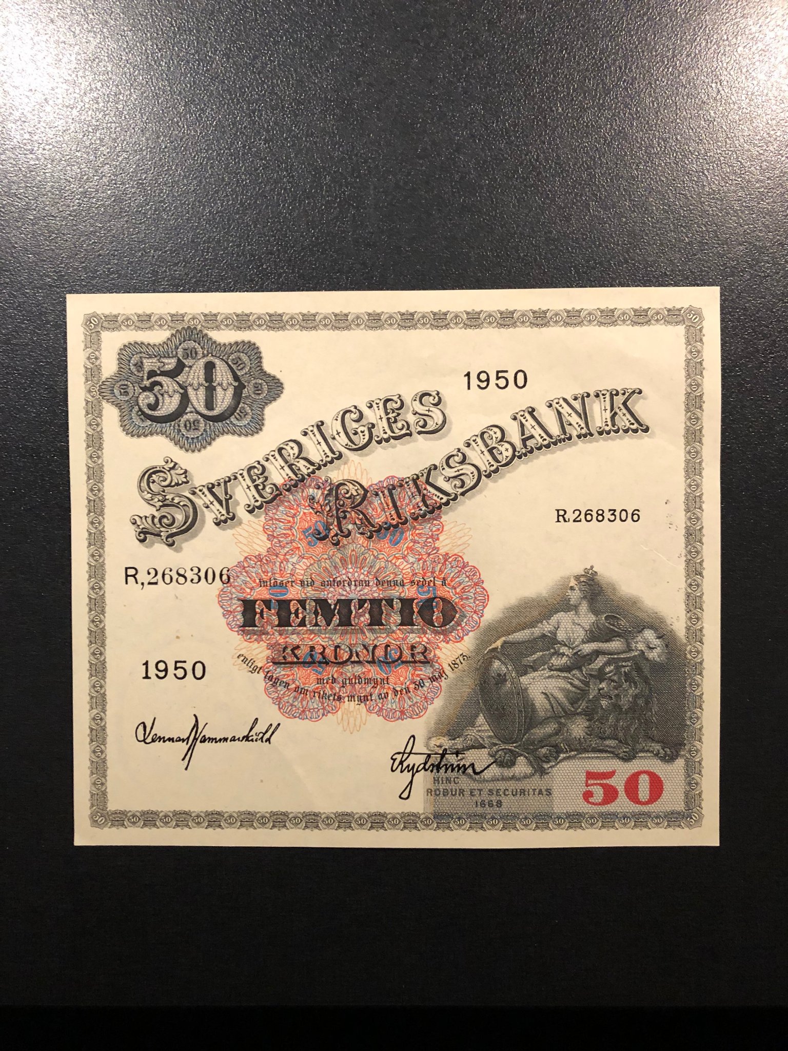 50 kr sedel 1950 - Ovikt! | Köp på Tradera (576338265)