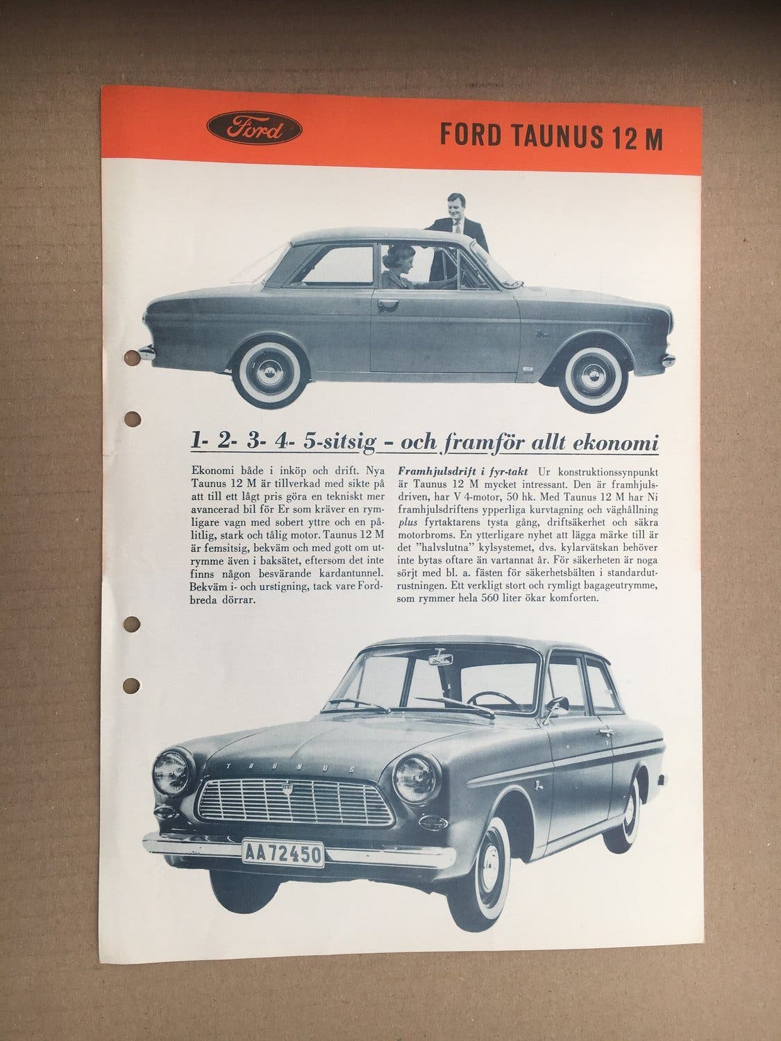 Försäljningsblad / Faktablad FORD Ta.. | Köp från mi_ak på Tradera ...