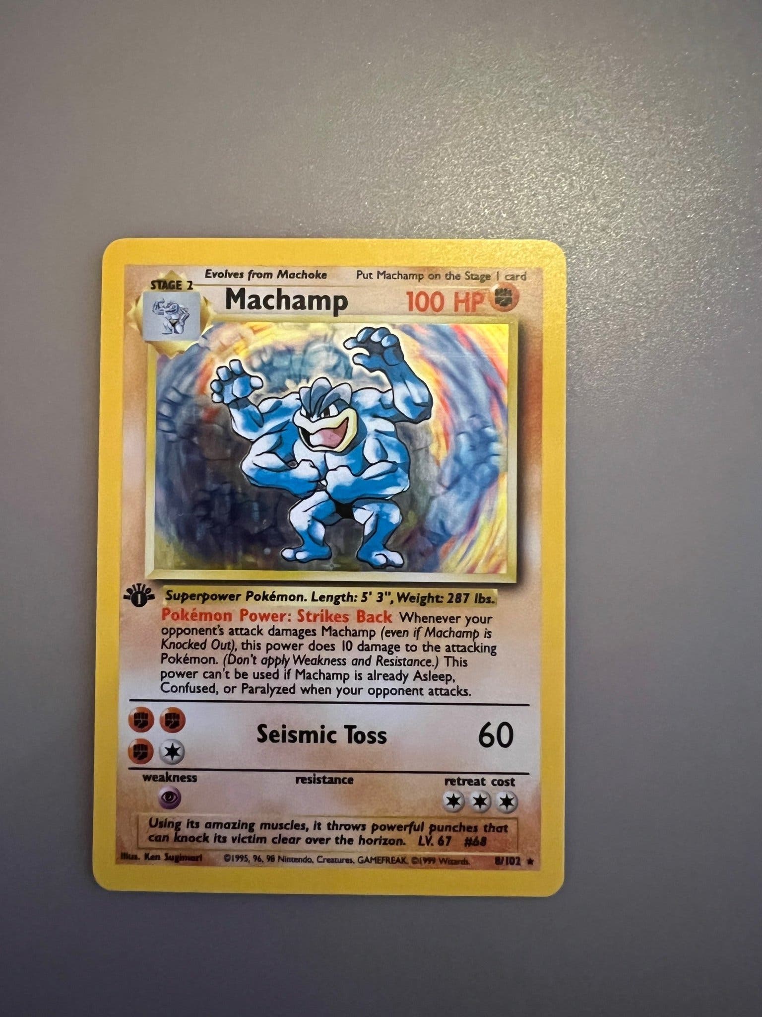 Machamp - Base set Pokémonkort (8/102) First ed.. | Köp på Tradera ...