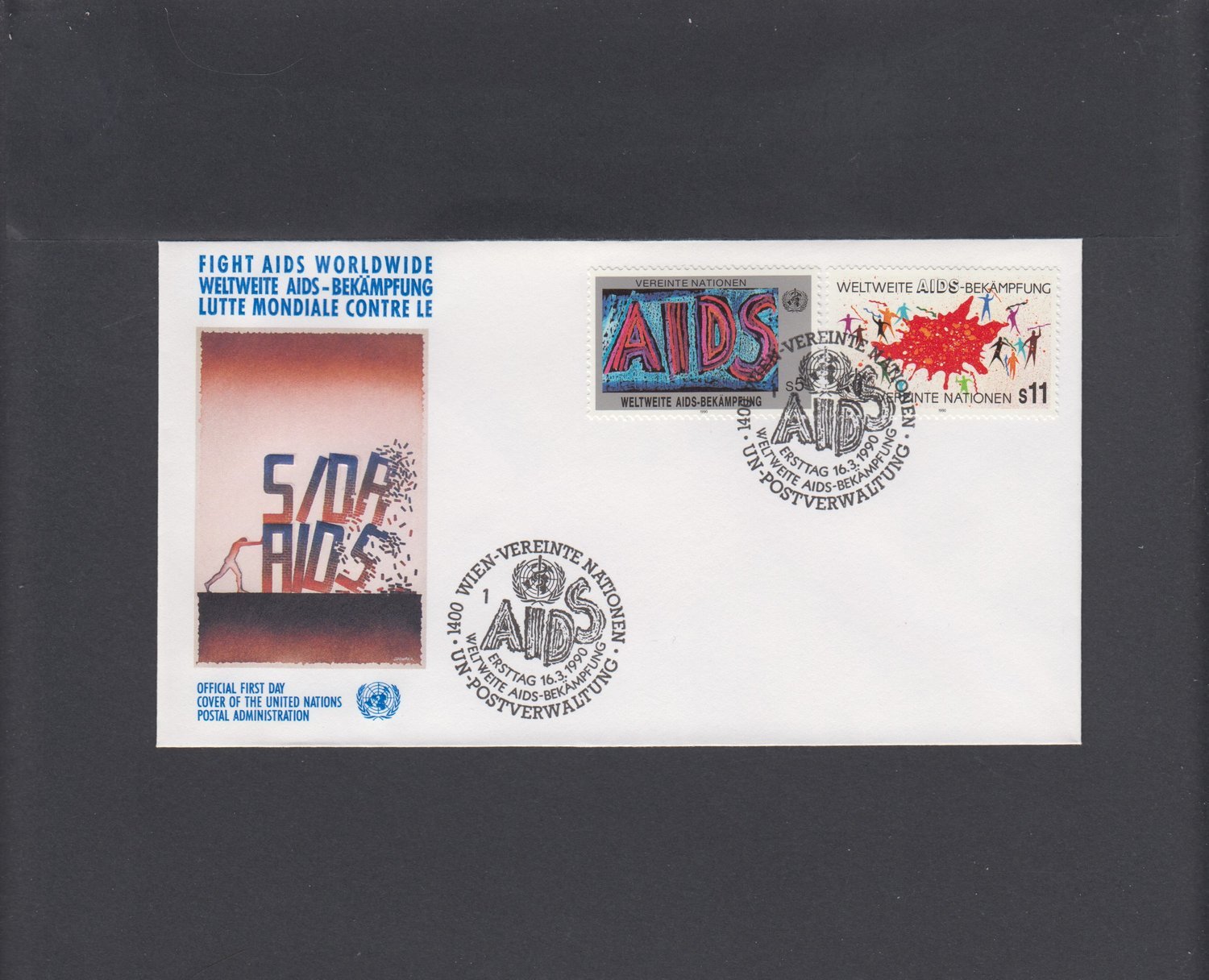 UNITED NATIONS. FDC från 1990 med vinjett. VACK.. | Köp på Tradera ...