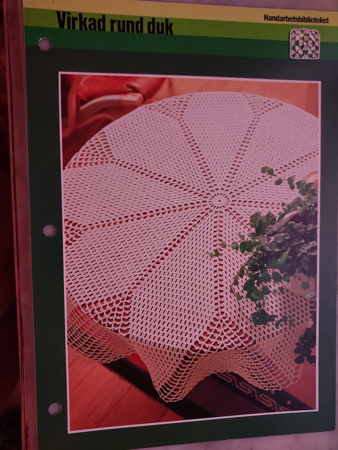 Mönster Virkad rund duk Höjd 27,5 cm Bredd 19,5.. | Köp på Tradera ...