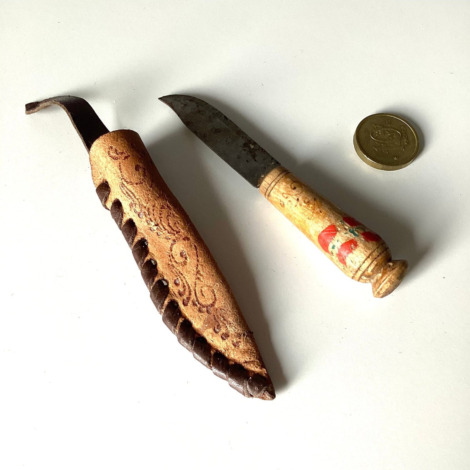 Liten kniv 9,5 cm Målat handtag med norsk flagg.. | Köp på Tradera ...