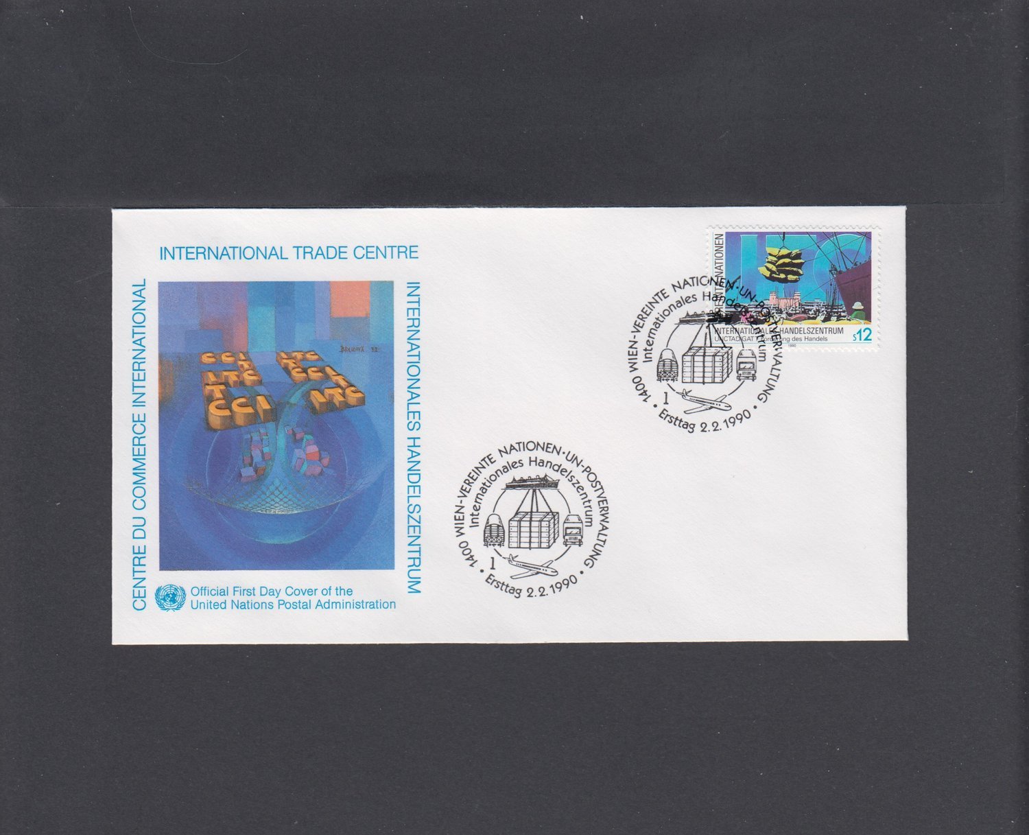UNITED NATIONS. FDC från 1990 med vinjett. VACK.. | Köp på Tradera ...