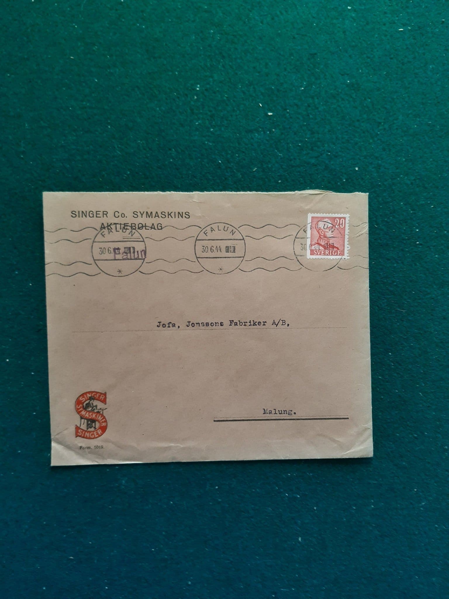 Firmabrev från Singer symaskiner | Köp på Tradera (683870159)