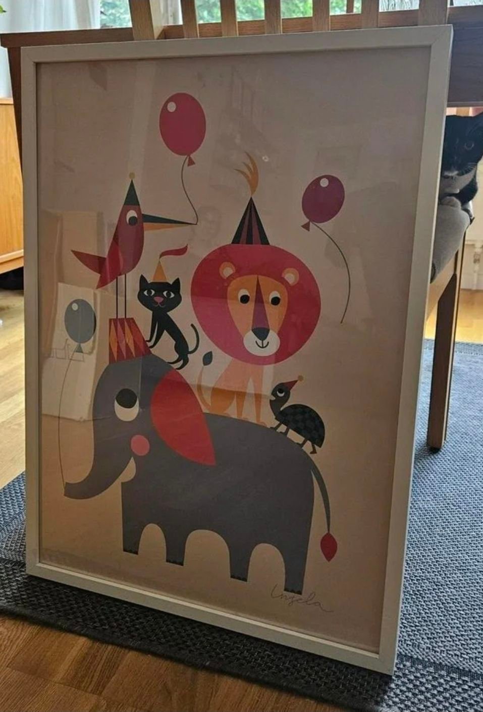 Ingela P Arrhenius Animal party poster i ram | Köp på Tradera (713902519)