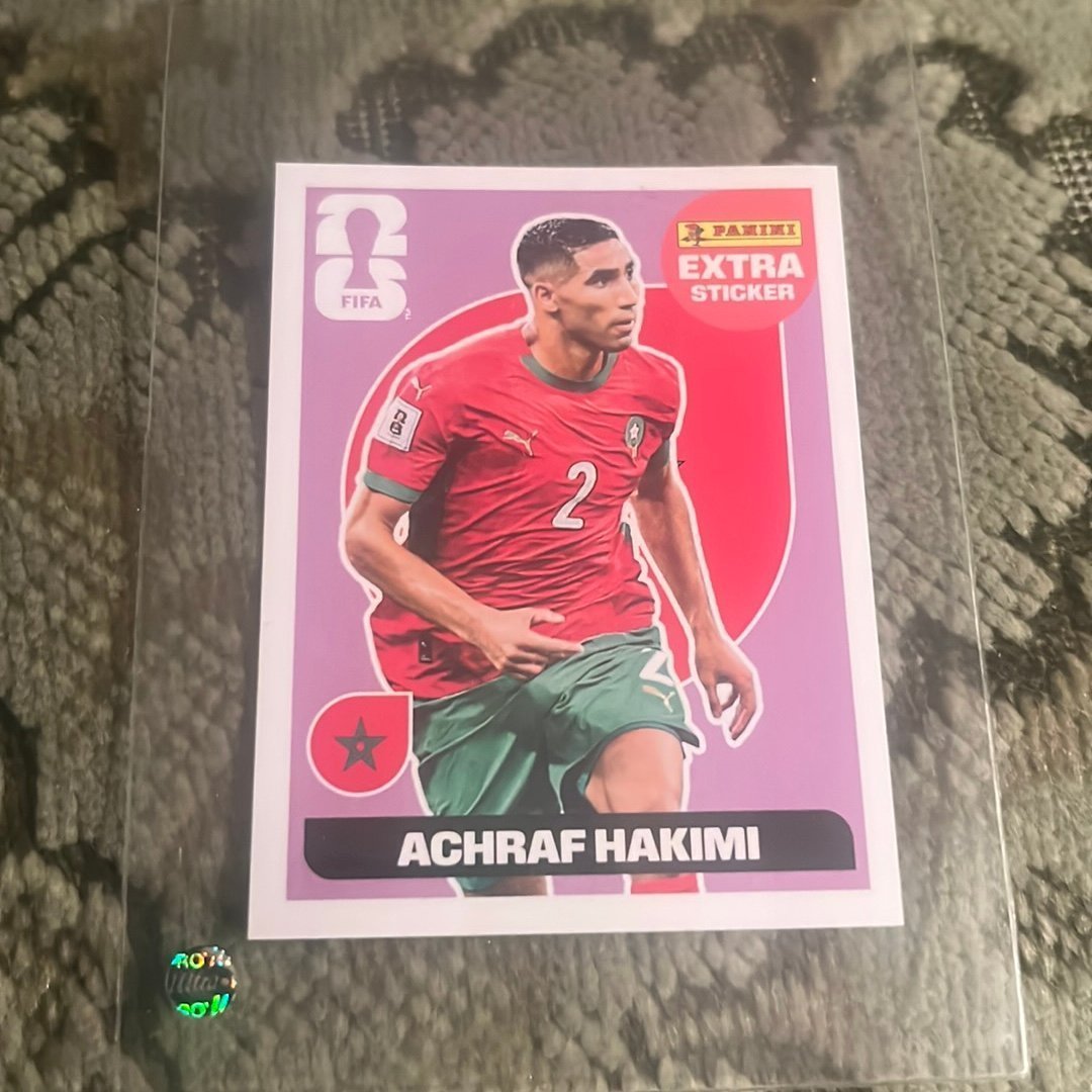 Achraf Hakimi Panini Extra Sticker FIFA Fotboll.. | Köp på Tradera ...