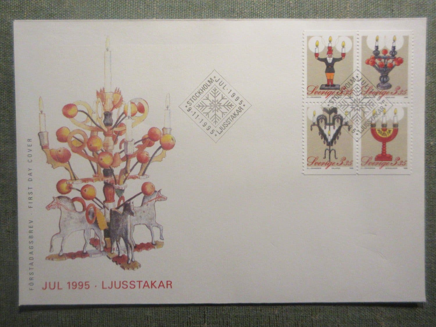 ÄLDRE FDC (1995) JUL 1995 (LJUSSTAKAR | Köp på Tradera (620334992)