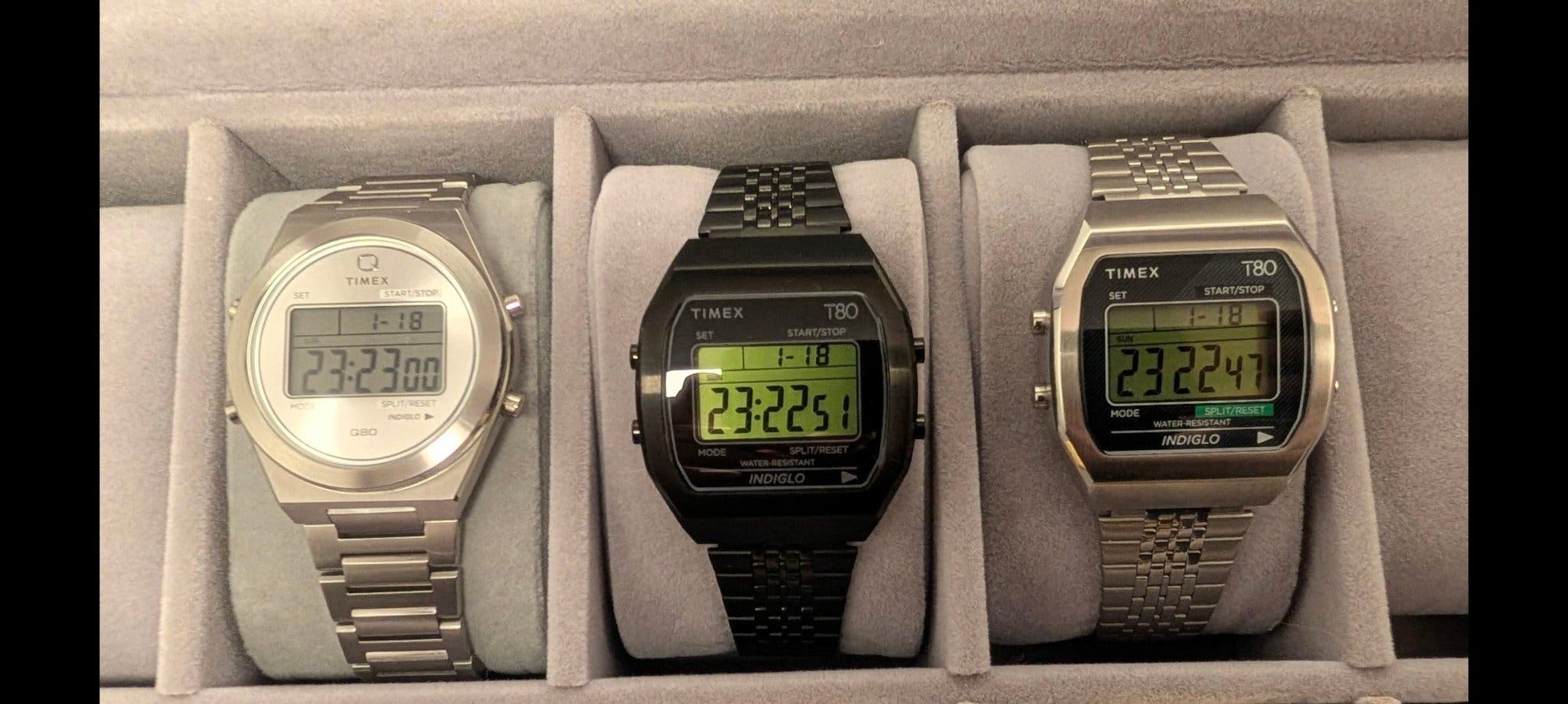 Timex T80 Steel Digital Svart och silver & Time.. | Köp på Tradera ...