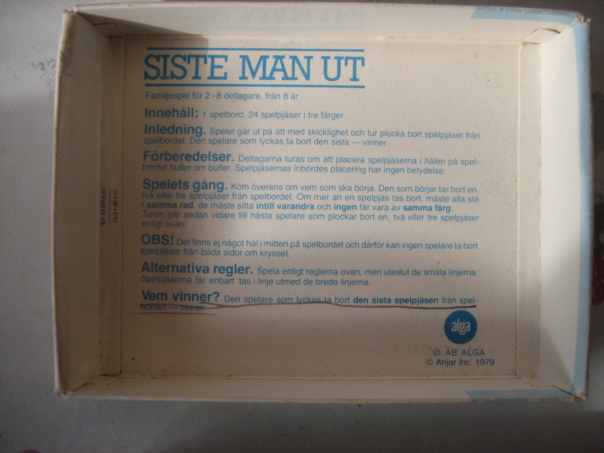 Alga - Siste man ut | Köp på Tradera (257627056)
