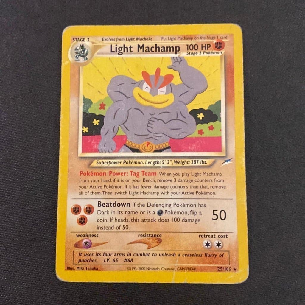 Se produkter som liknar Pokemon kort Light Machamp 25.. på Tradera ...