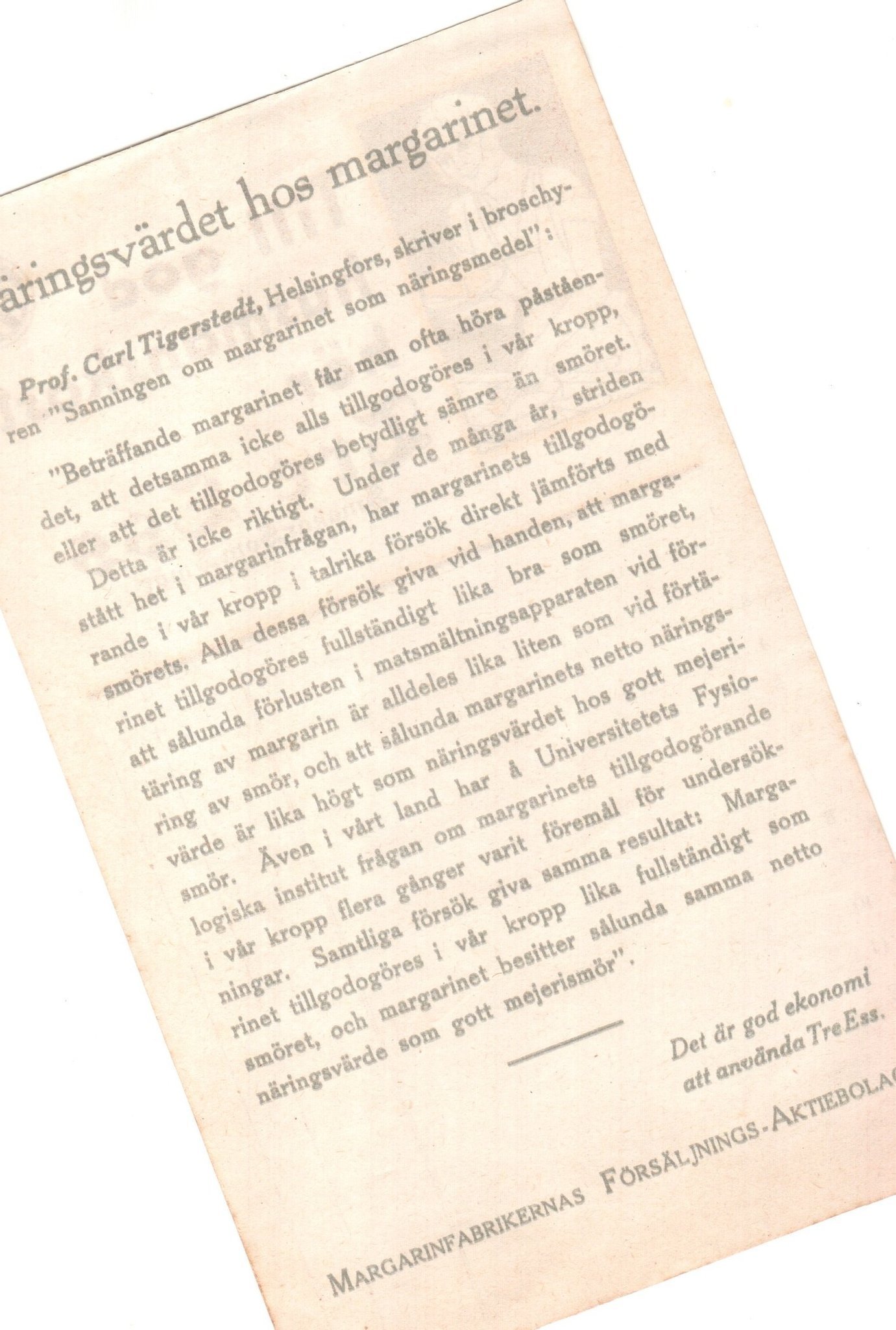 Oskrivna notor inköpslista TRE ESS Margarin Mar.. | Köp på Tradera ...