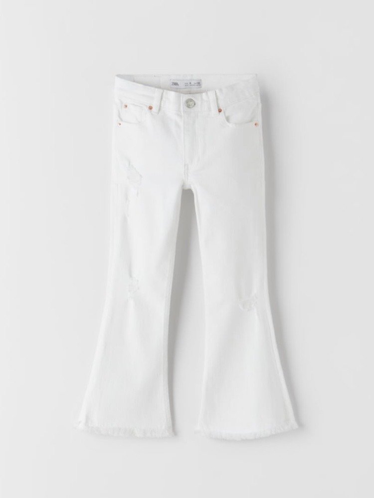 ZARA CROPPED FLARE JEANS BYXOR 152 | Köp på Tradera (692301803)