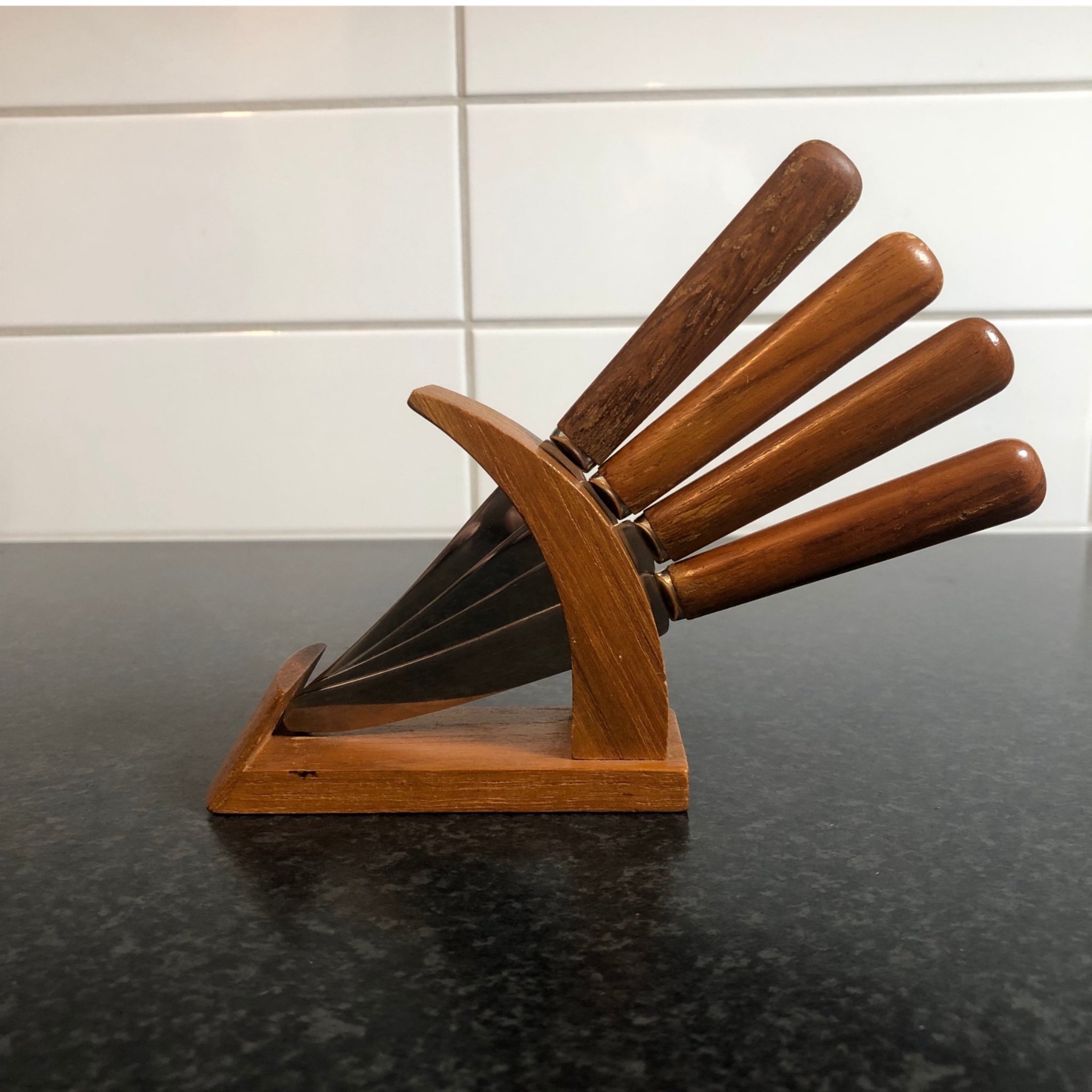 Karl Holmberg knivställ, teak knivblock med kni.. | Köp på Tradera ...