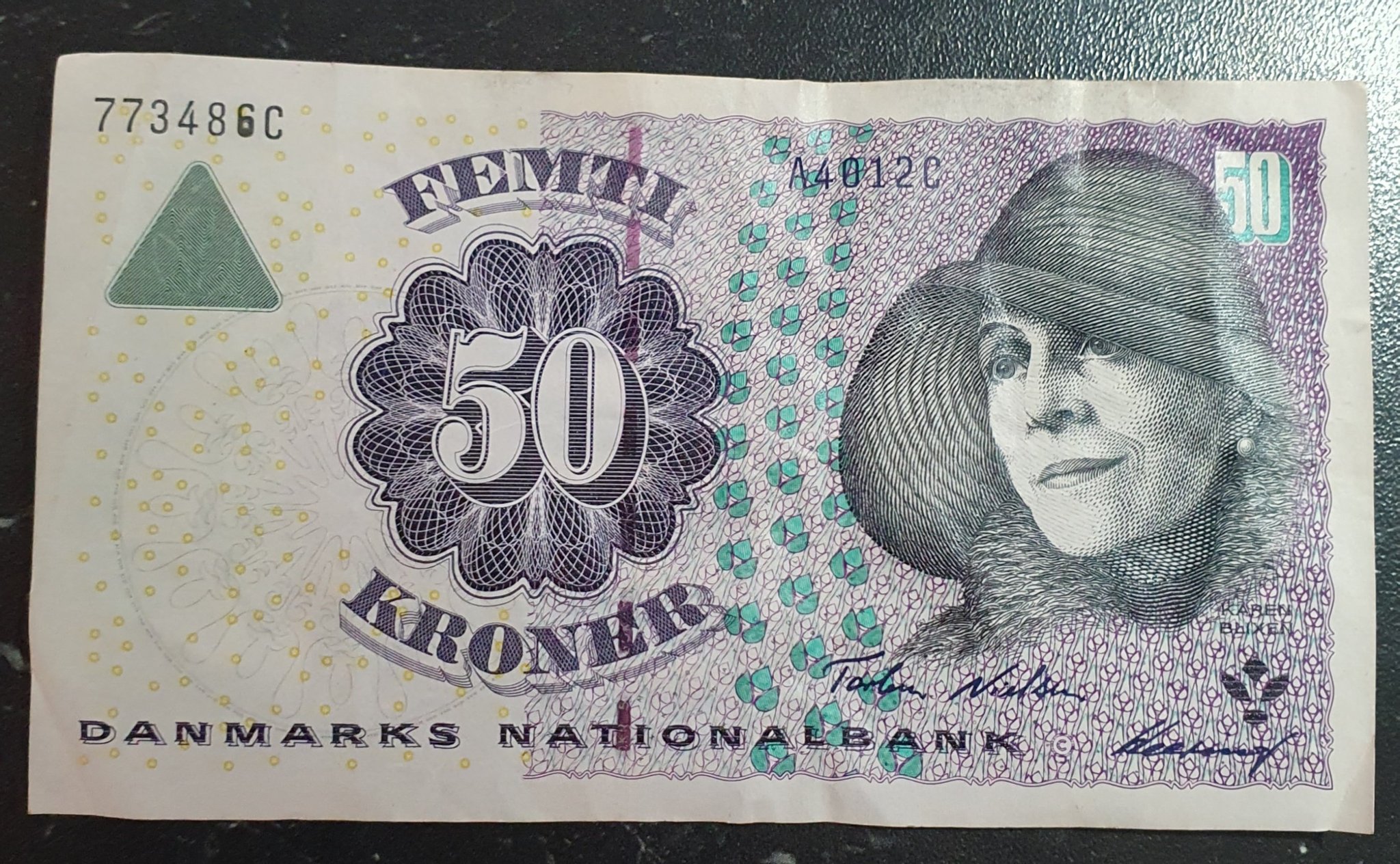 50 Femti Kroner Danmarks Nationalbank , Sedel D.. | Köp på Tradera ...