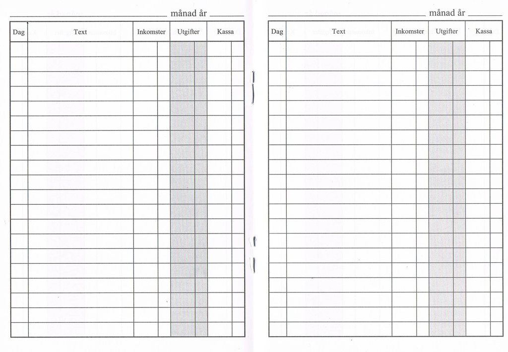 Kassabok - A6 - 105x148mm på Tradera.com - För Kontoret