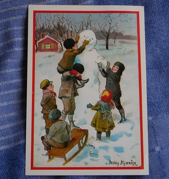Jenny Nyström julkort. Barn bygge.. | Köp från peha2217 på Tradera ...