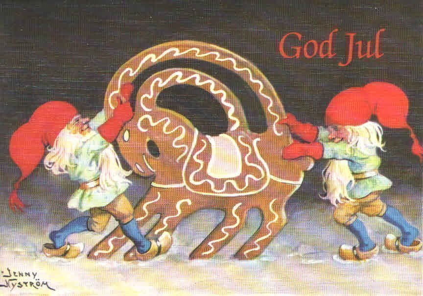 Julkort. God Jul, efter original av Jenny Nystr.. | Köp på Tradera ...