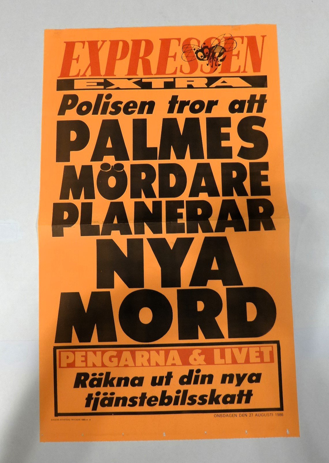 Se Produkter Som Liknar Löpsedel Expressen 27 8 1986 På Tradera