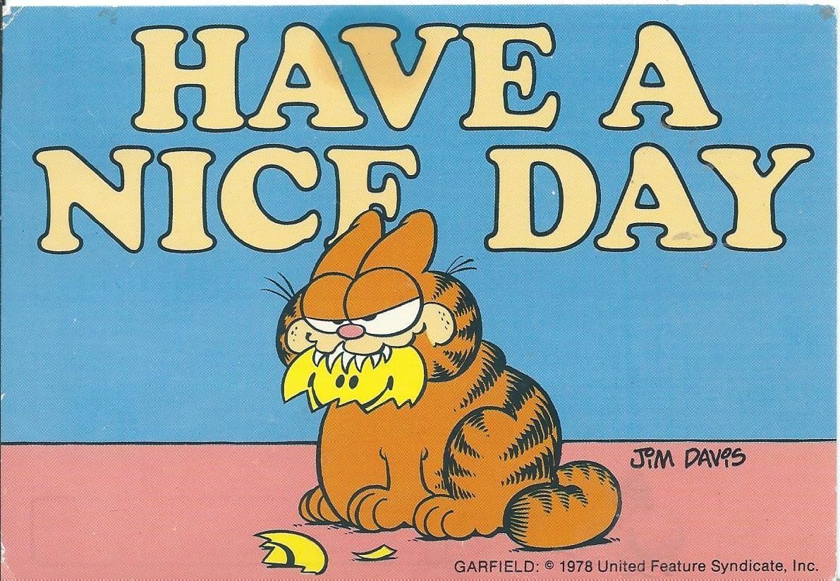 Vykort Have A Nice Day med Garfield Stpl 23/2 .. (425671422) ᐈ Köp på ...