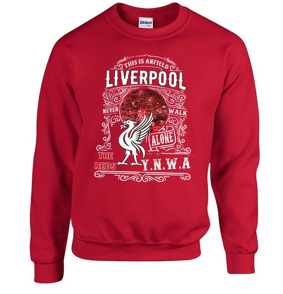 Medium - Liverpool vintage stil Sweatshirt (289006734) ᐈ CreamTees på ...