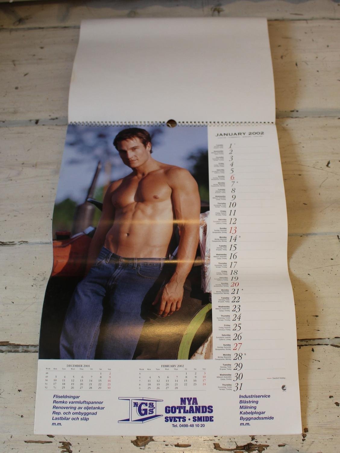 VÄGGALMANACKA MALE CALENDER 2002. N.. | Köp från tsarix på Tradera ...