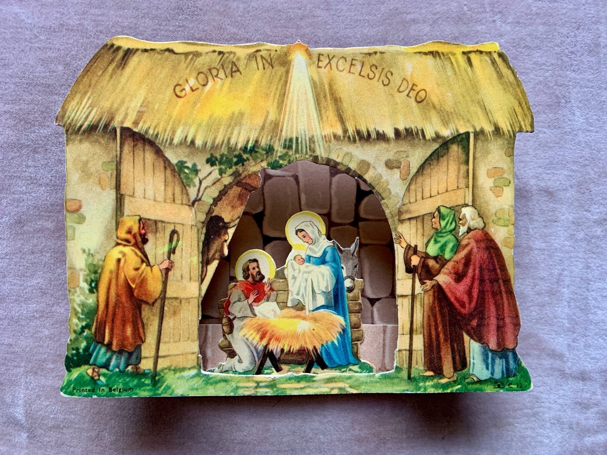 Gammal Julkrubba 3D i papper | Köp på Tradera (711656329)