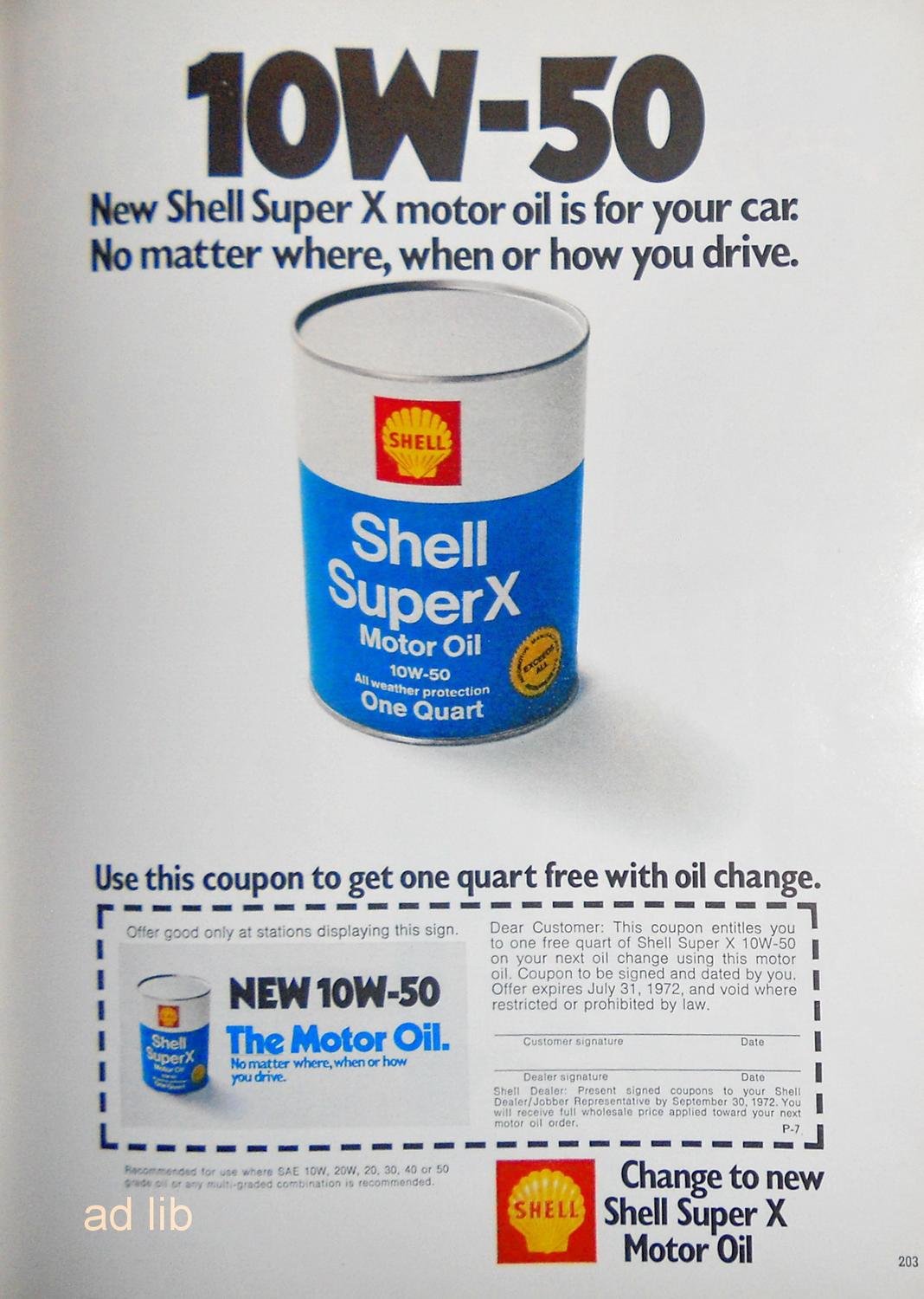 SHELL SUPER X MOTOR OIL, REKLAM TIDNINGSANNONS .. | Köp på Tradera ...