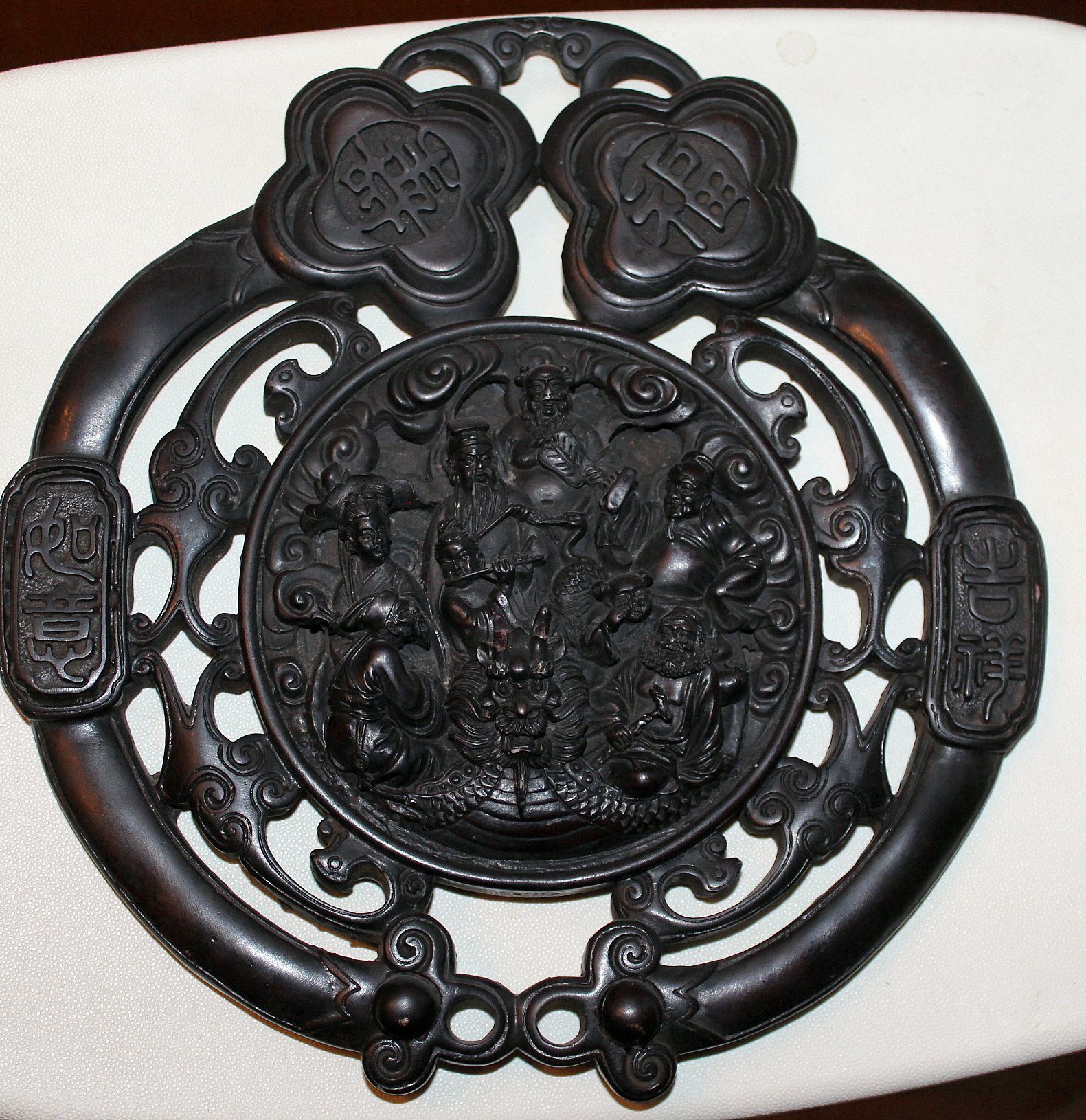 De åtta odödliga från Taoismen urskuren platta .. | Köp på Tradera ...