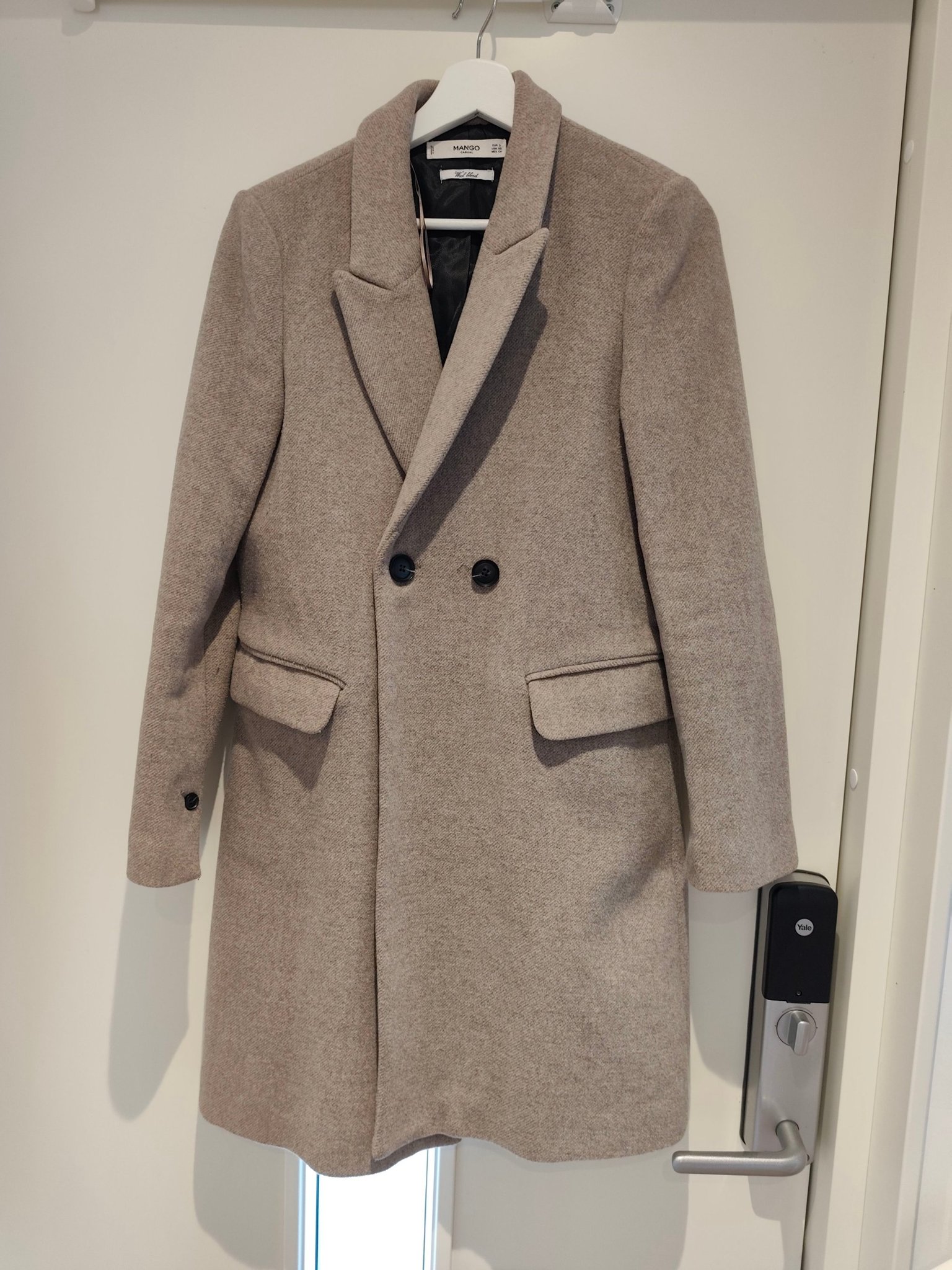 Mango beige ull kappa stl S | Köp på Tradera (733449759)
