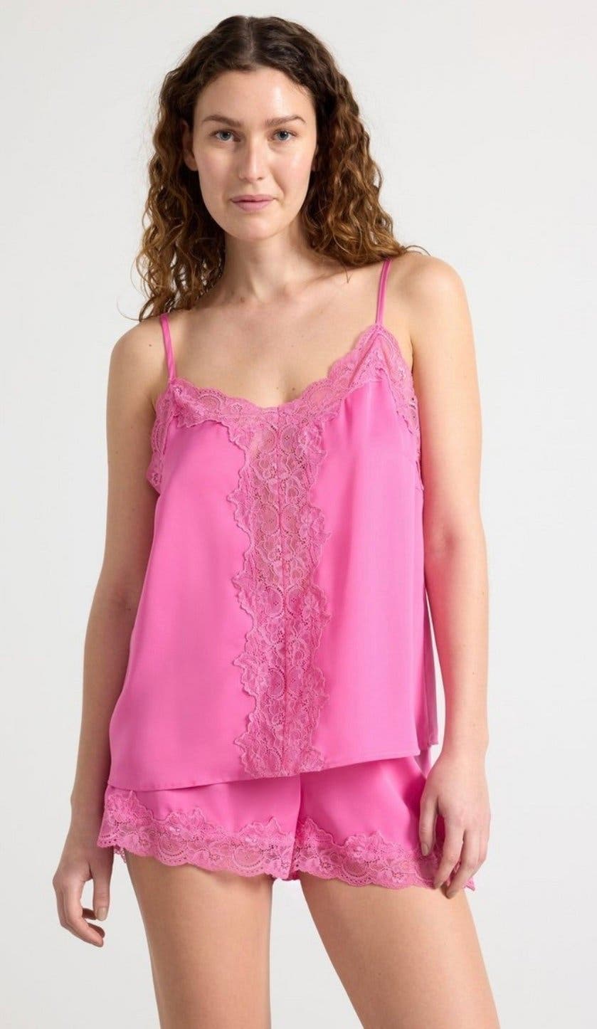 LINDEX rosa linne med spets stl L NY | Köp på Tradera (680268870)