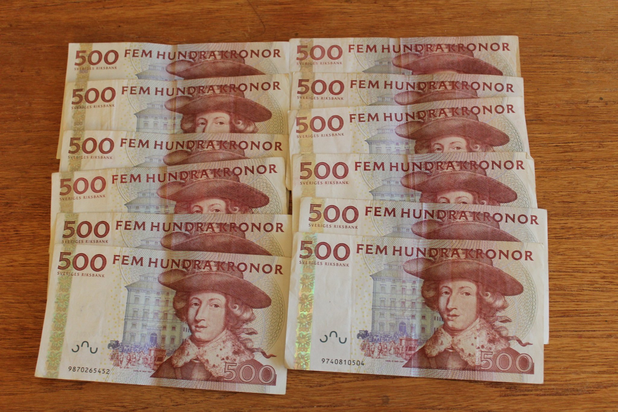 Gamla Svenska sedlar 12*500 sedlar tot 6000 (396170813) ᐈ Köp på Tradera