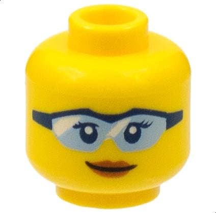 Yellow Minifigure, Head Female Glasses - LEGO -.. | Köp på Tradera ...