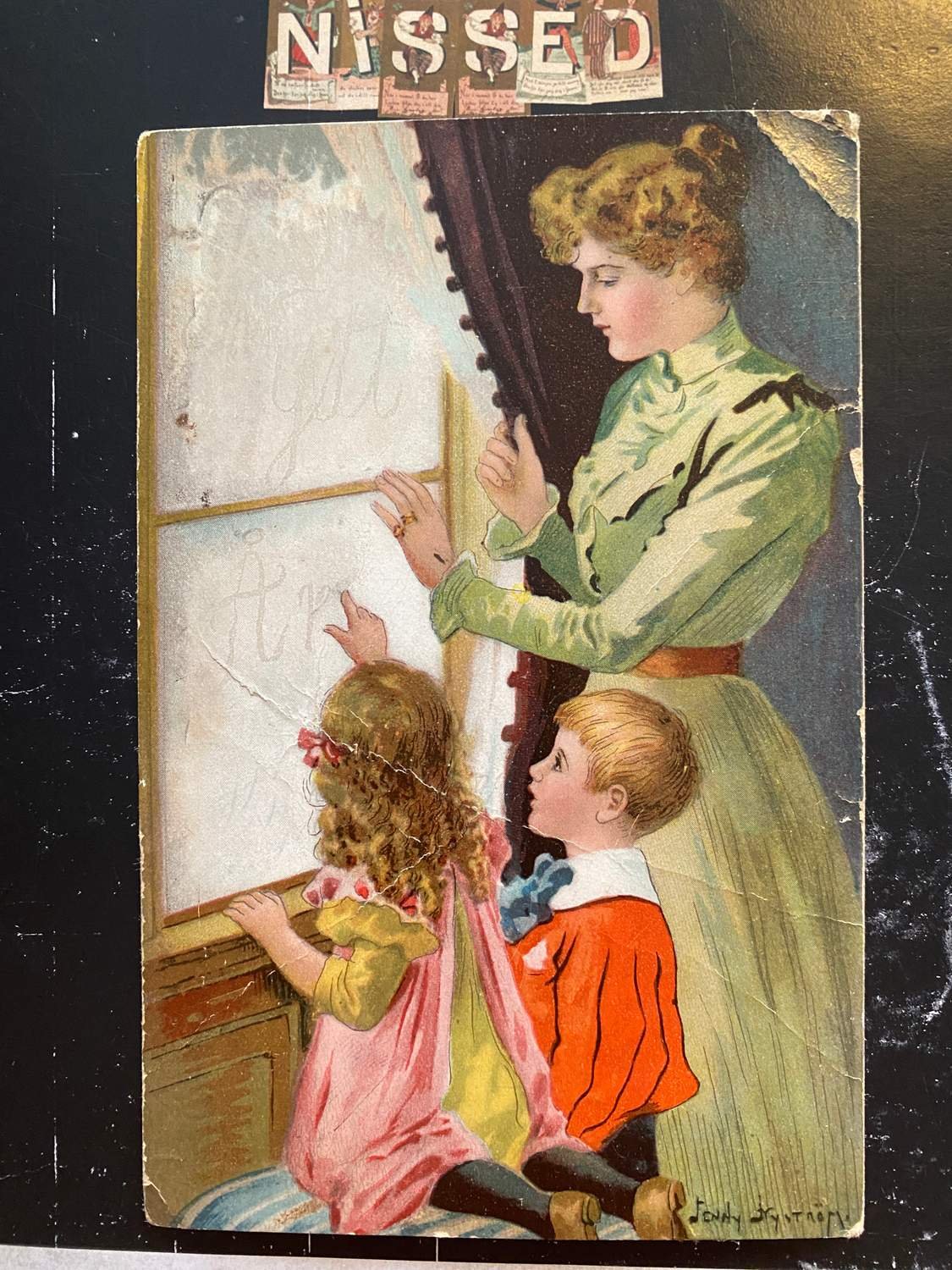 Se produkter som liknar Mor och barn skriver på fönst.. på Tradera ...