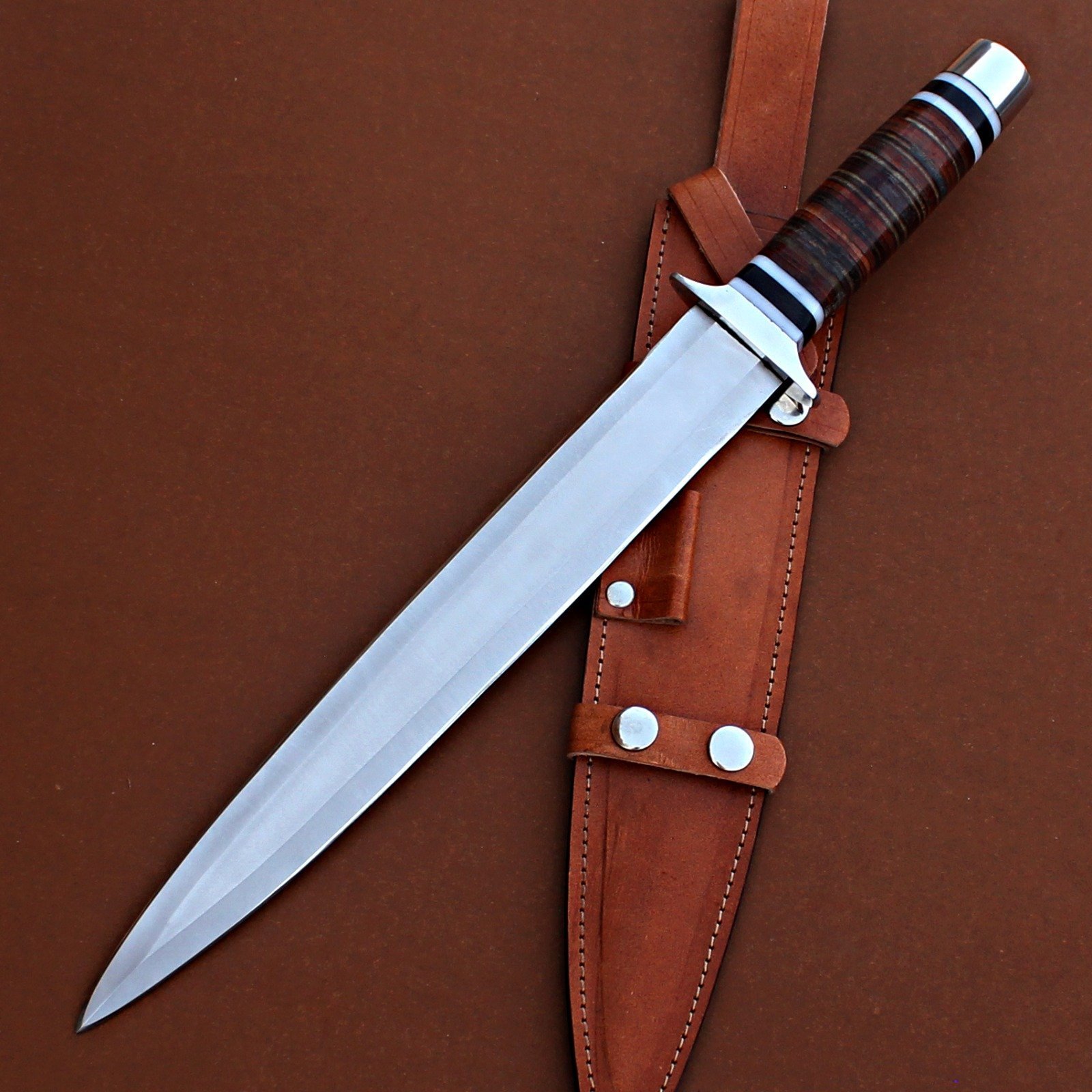Custom Handmade Dagger Knife with Rosewood Hand.. | Köp på Tradera ...