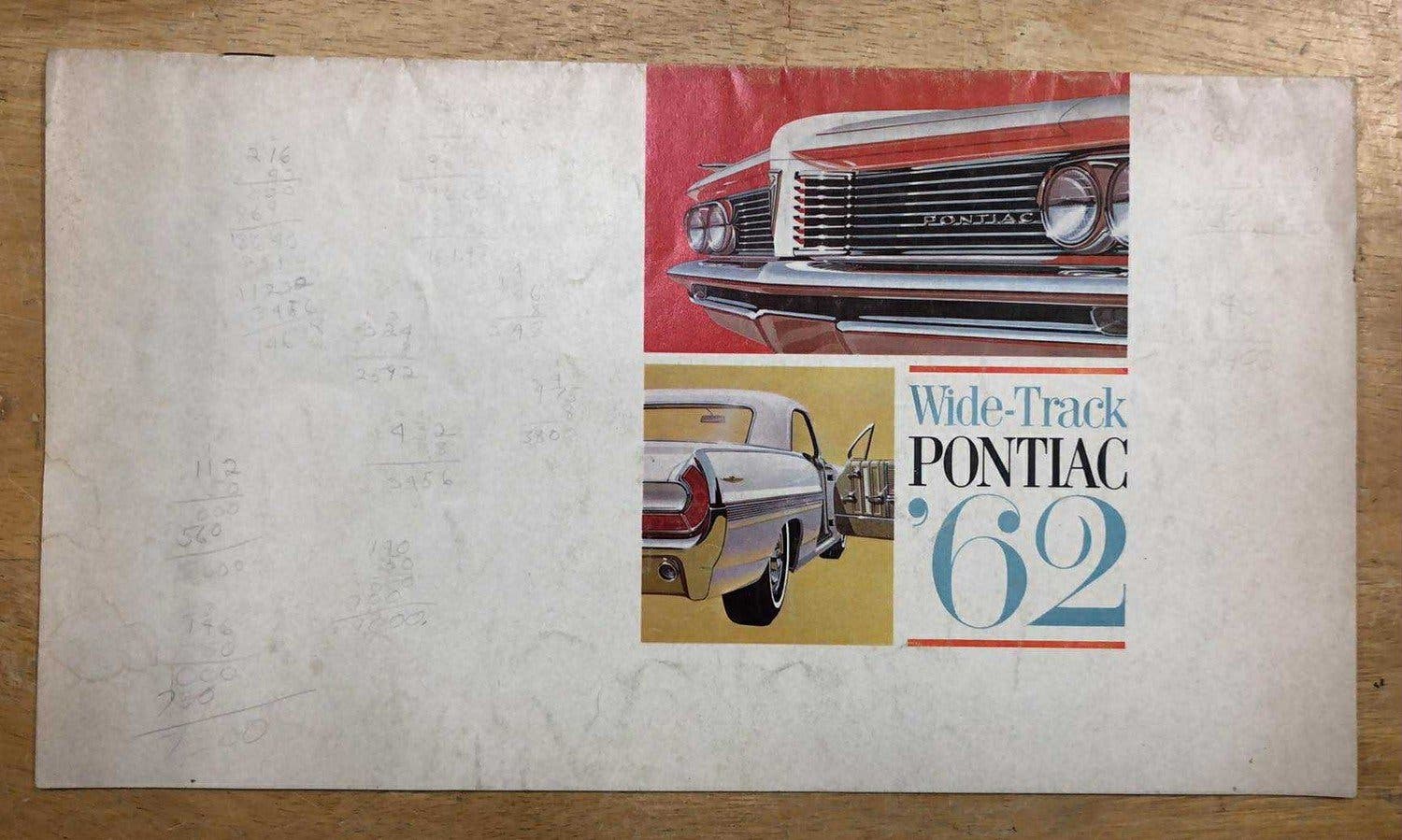 Försäljningsbroschyr Wide-Track Pontiac 1962 | Köp på Tradera (678348078)