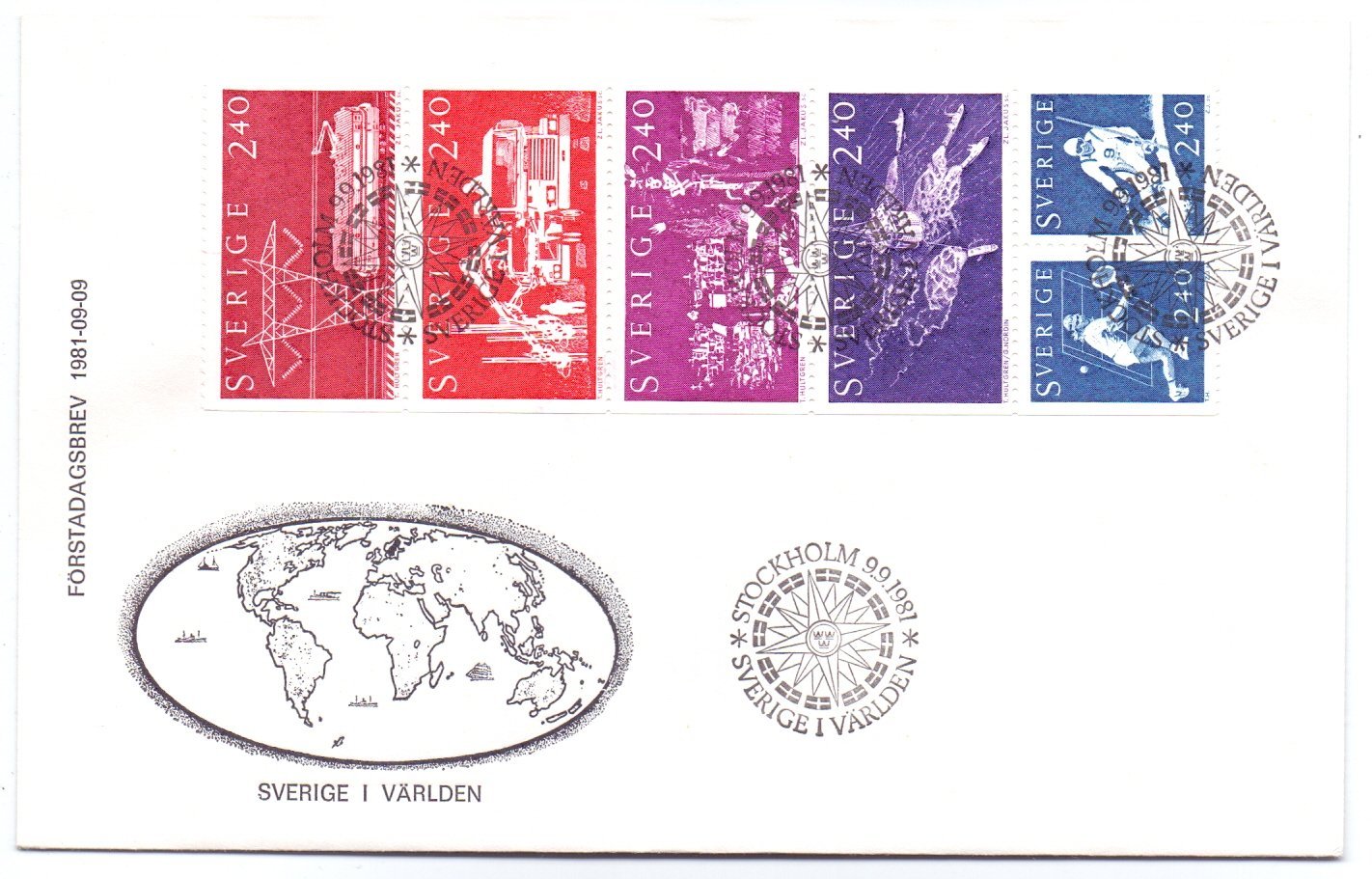 FDC 9/9 81, Sverige i världen, vi.. | Köp från nilsfrim på Tradera ...