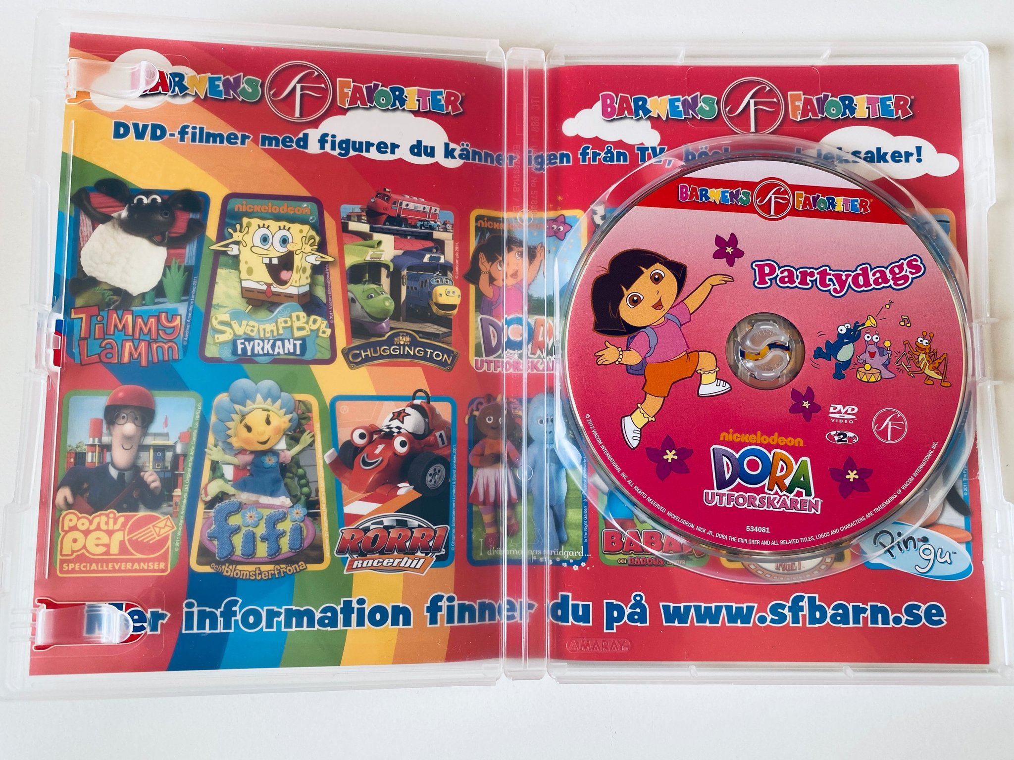 DVD Film DORA "Partydags" Barnens SF Favoriter Dora Utforskaren