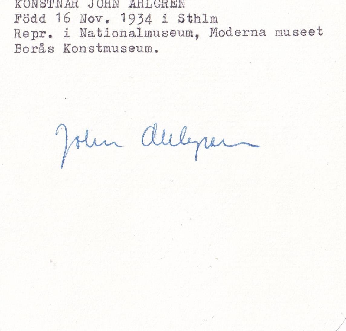 Se produkter som liknar John Ahlgren - Konstnär på Tradera (440376346)