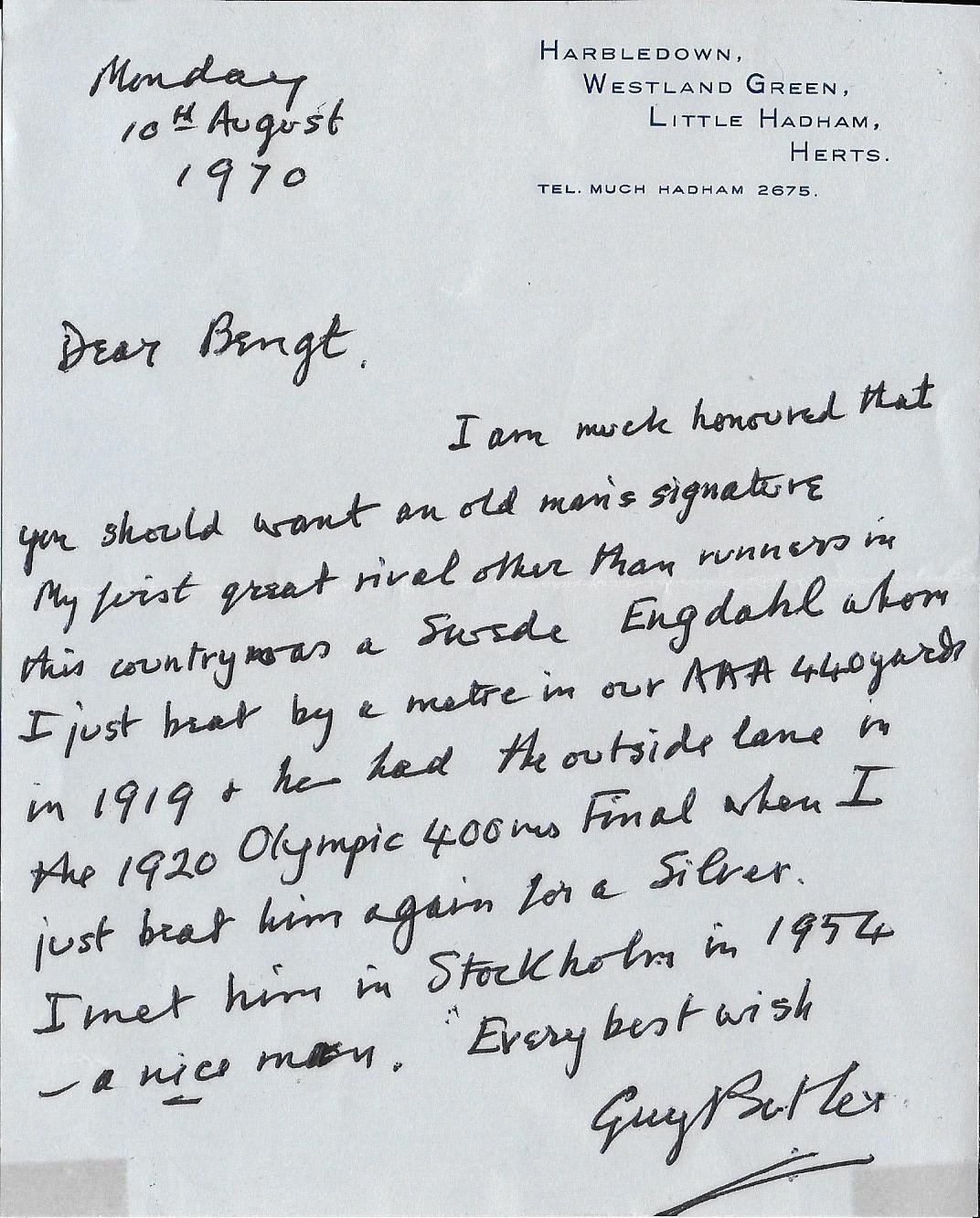 Se produkter som liknar Guy Butler - OS-guld 1920 - F.. på Tradera ...