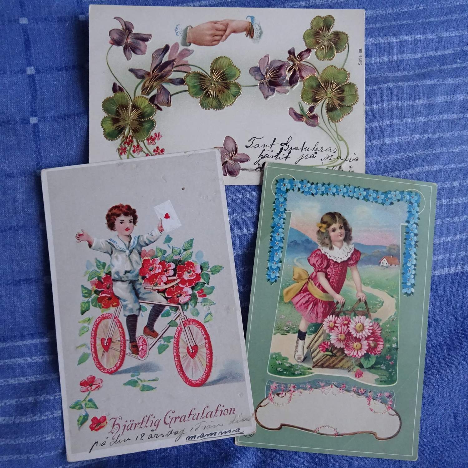 Barn på röd cykel mm , gratulatio.. | Köp från peha2217 på Tradera ...