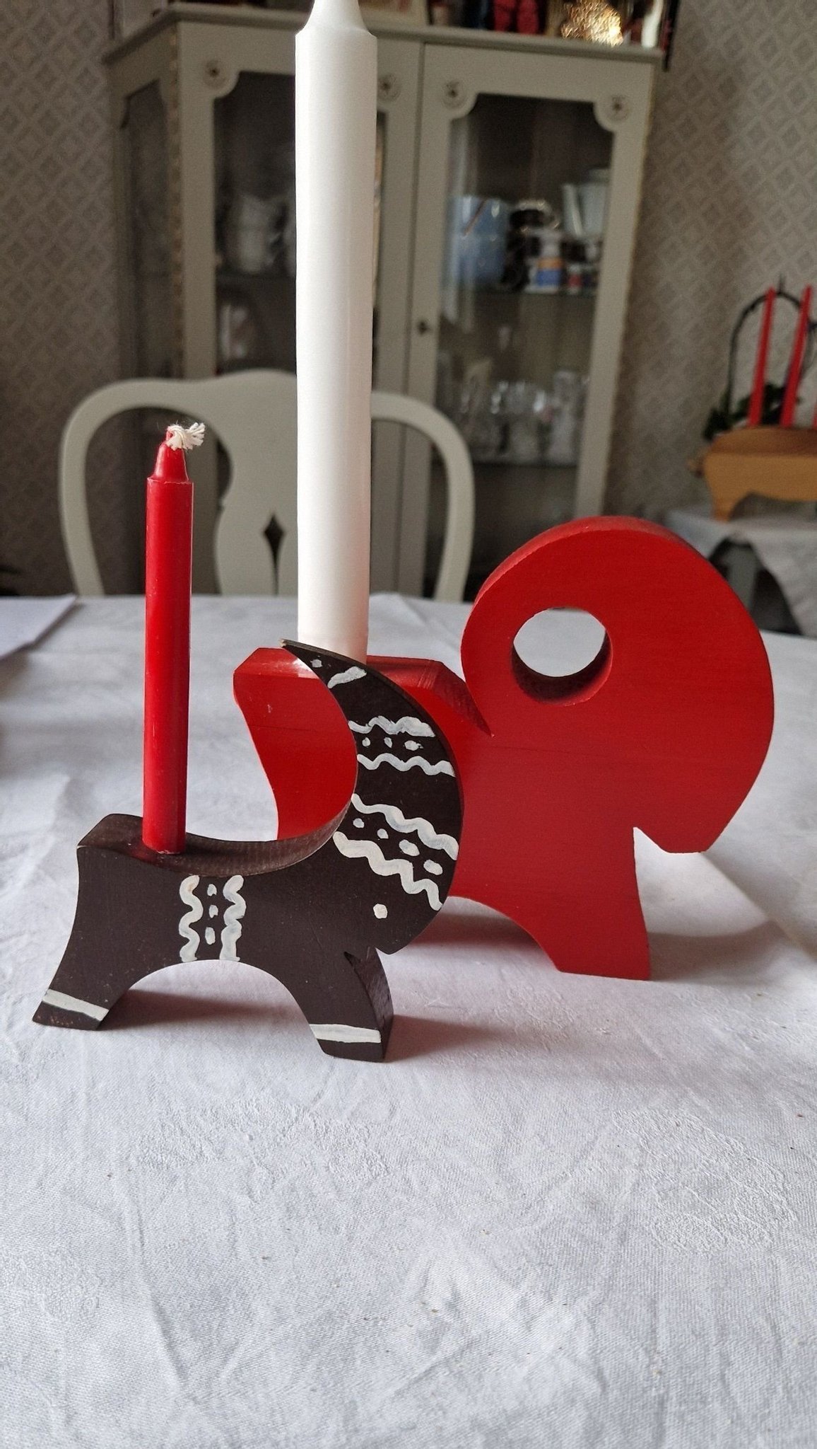 Julbockar i trä jul bock ljusstake | Köp på Tradera (708147700)