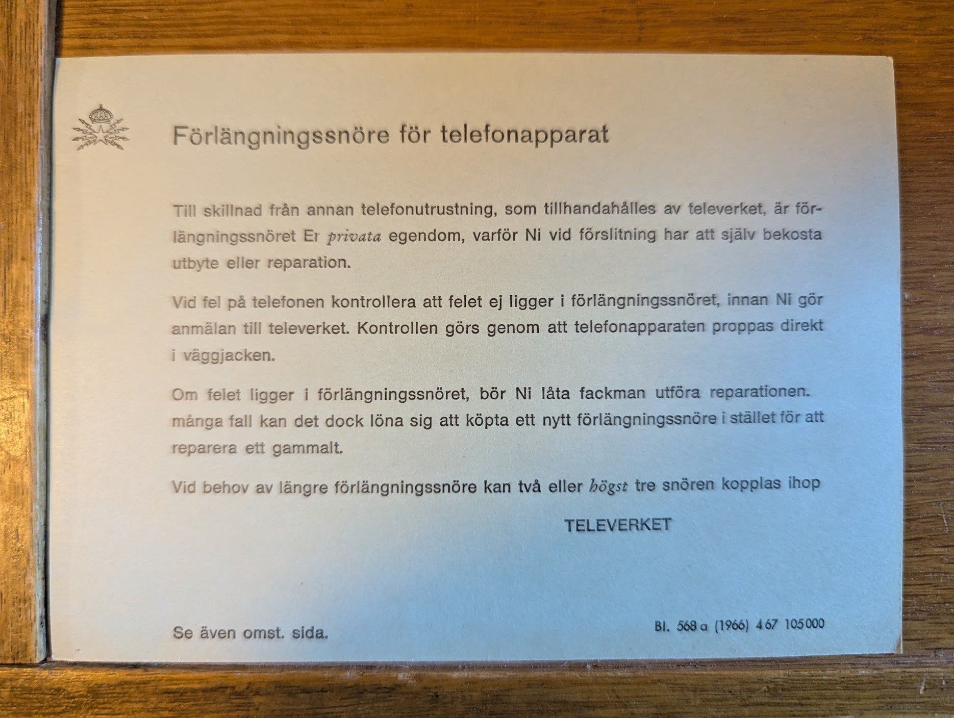 Se produkter som liknar Infokort från Televerket "För.. på Tradera ...
