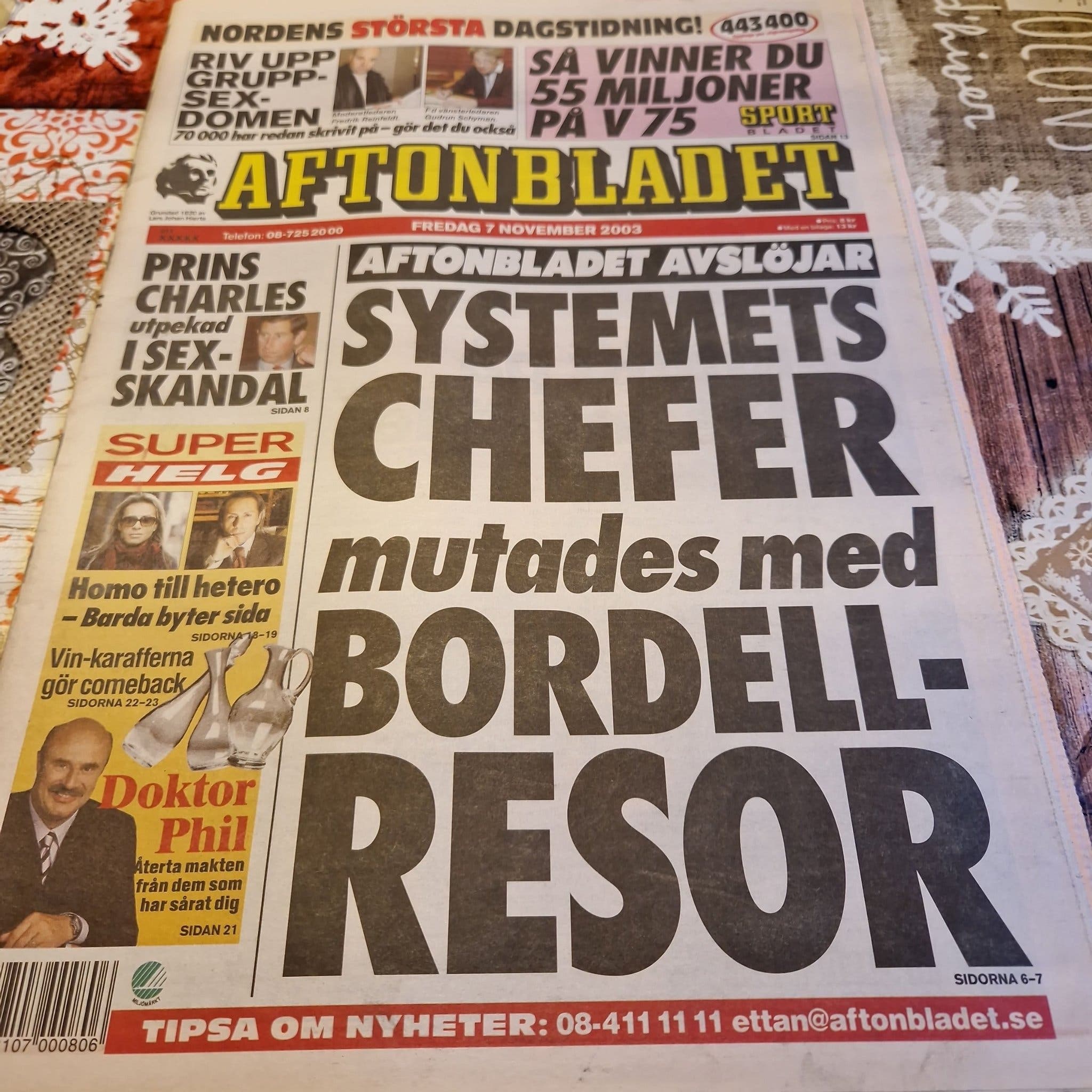 Se produkter som liknar Aftonbladet Fredag 7 November.. på Tradera ...