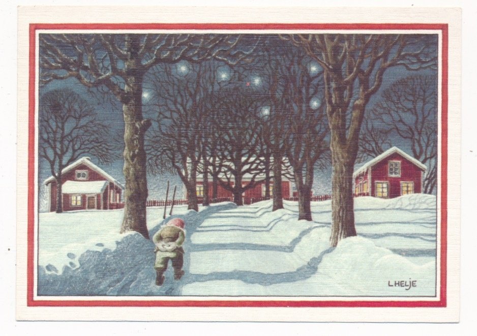 Helje Julkort Tomte lunkar .. | Köp från BrunnstaHandel på Tradera ...