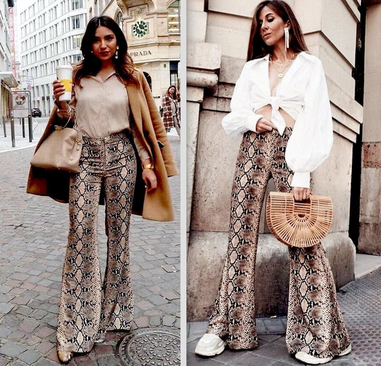 Set med orm snake print / byxa + top | Köp på Tradera (722671088)