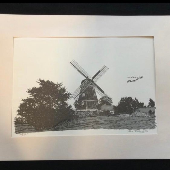 Litografi ”Kvarnen” Per Franzén (numrerad och s.. | Köp på Tradera ...