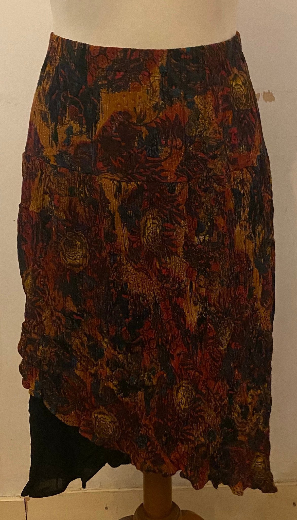 Vintage retro kjol mönstrad blommig 80 90 tal v.. | Köp på Tradera ...