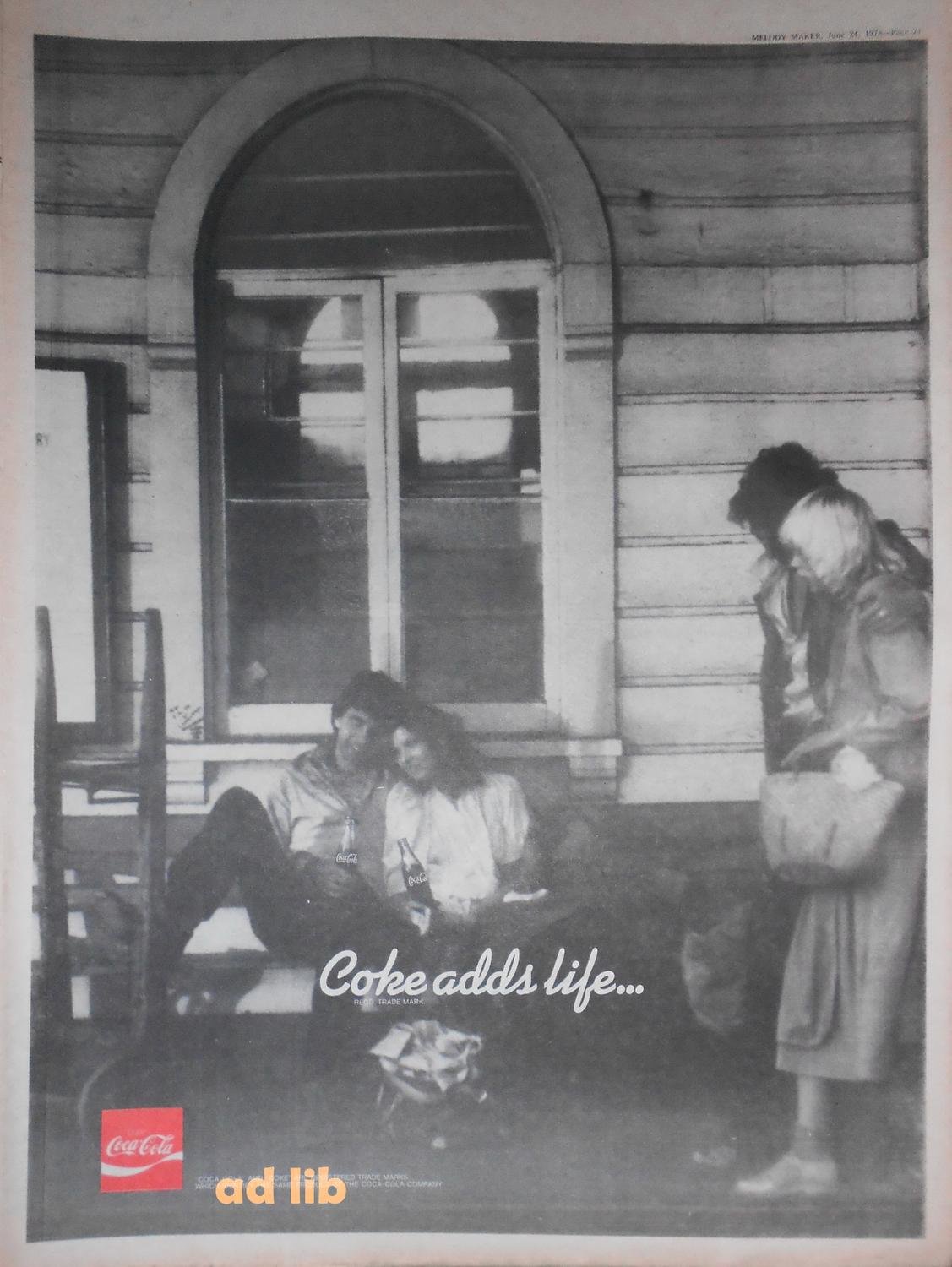 COCA COLA - COKE ADDS LIFE, REKLAM STOR TIDNING.. | Köp på Tradera ...